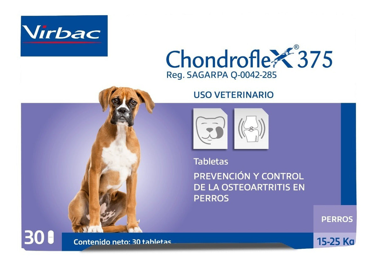 Chondroflex 375 Virbac 30 Tab Condroprotecto Articular Perro | Mascotas ...
