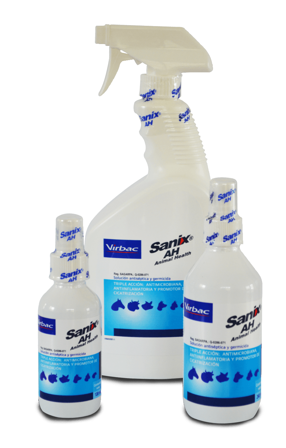 Sanix AH Solución Antiséptica y Germicida de amplio espectro para anim ...