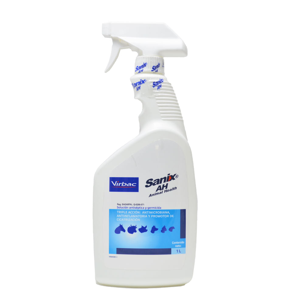 Sanix AH Solución Antiséptica y Germicida de amplio espectro para anim ...